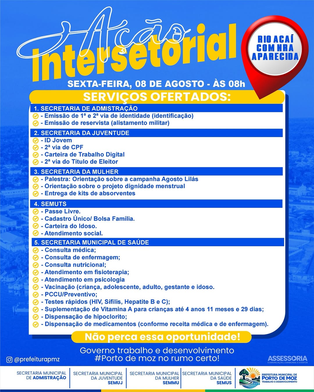 Ação Intersetorial no Rio Acaí – Comunidade Nossa Senhora Aparecida ...